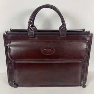 Bugatti | Bags | Bugatti Briefcase Leather Oxblood Burgundy Work Bag ...